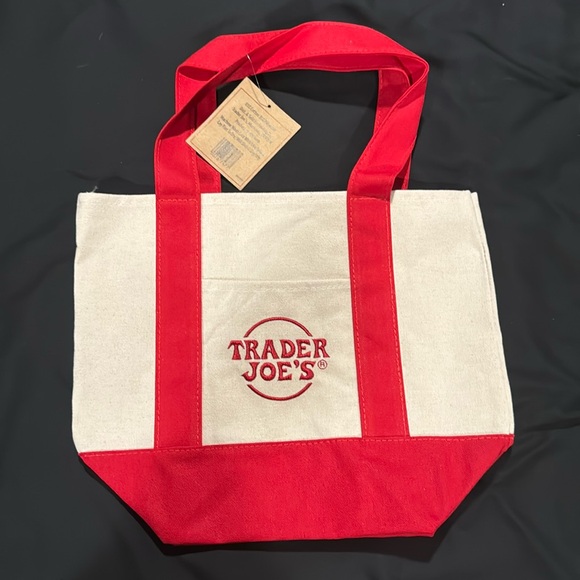 Trader Joe'S | Bags | New Trader Joes Mini Canvas Tote Bag Reusable ...